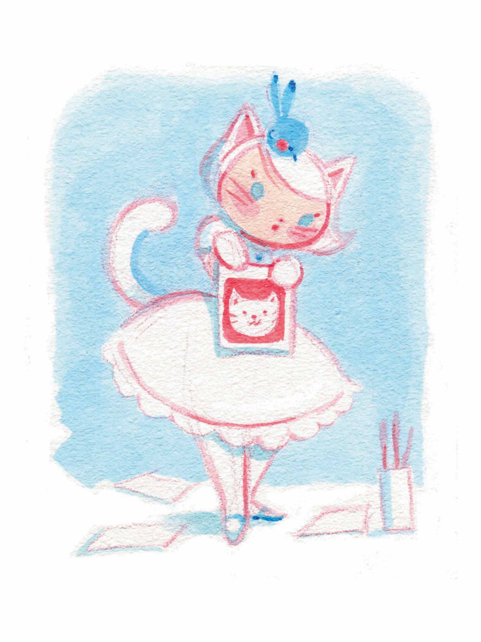 Itty Bitty Kitties - Casey Cat in Her Studio - Etsy