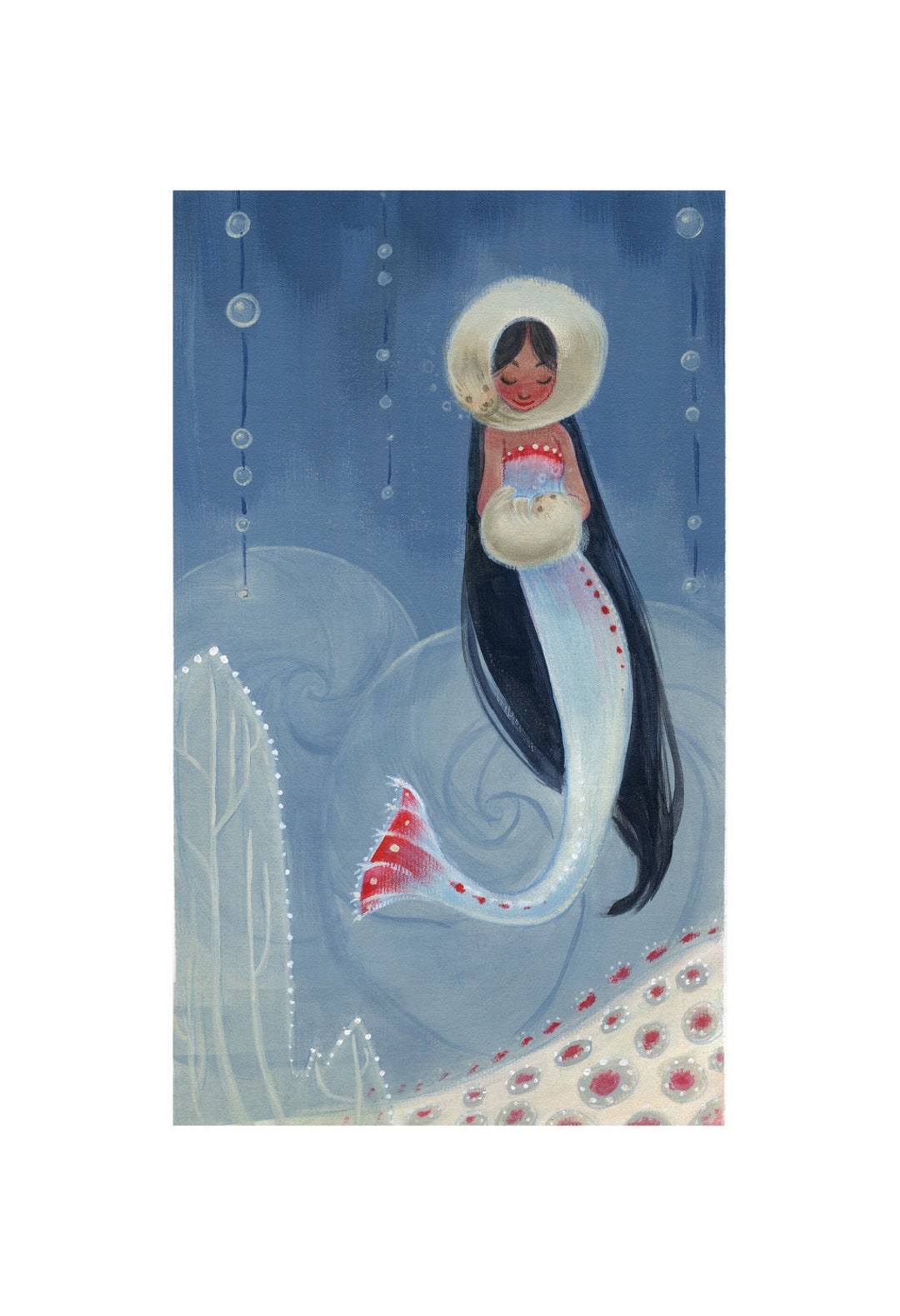 Winter Mermaid: Art Print - Etsy