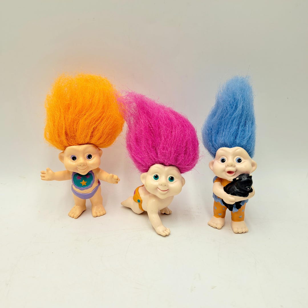 1991 Applause Magic Trolls Babies- Tiny Trolls- Baby Trolls- 90s ...