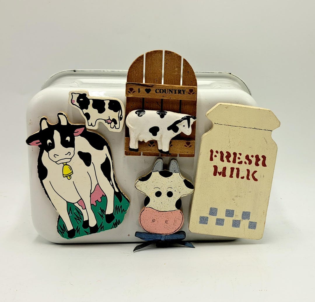 Cow Magnets-farm Style Magnets-wooden Cow Magnet-farmhouse Style Decor ...