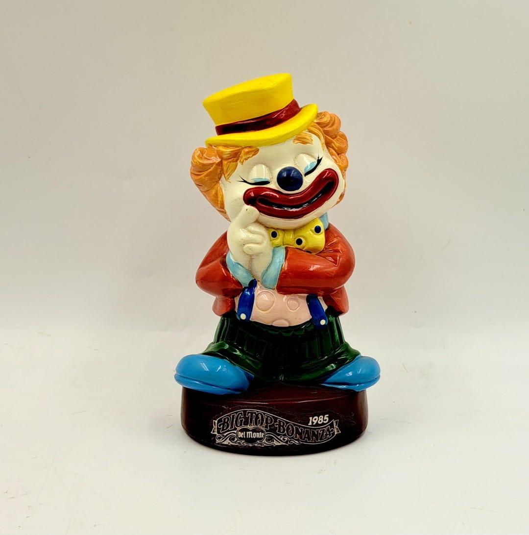 Clown Piggy Bank- Del Monte Big Top Bonanza Clown- Piggy Banks- Circus ...