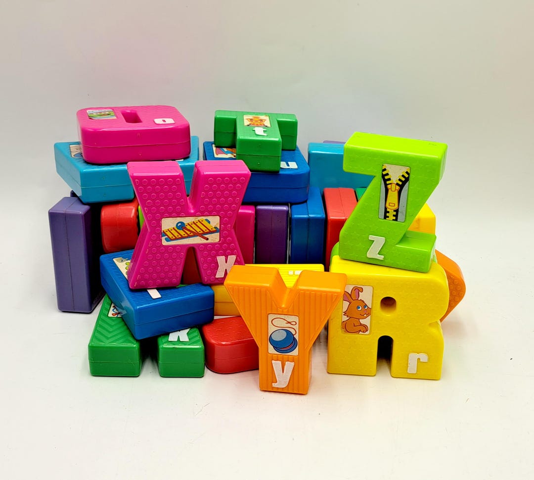 Vintage 1994 Tyco Sesame Street Jumbo Letter Stacking Blocks- Complete ...