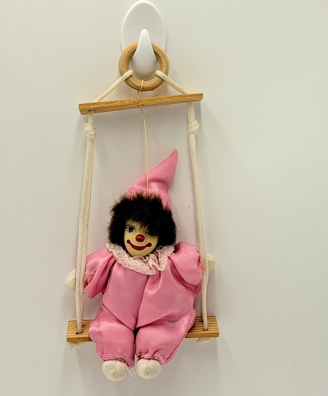 Clown Dolls-pink Clown-clown on A Swing-mime Dolls-swinging Clown Dolls ...