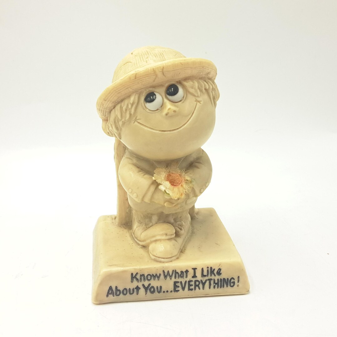 Vintage Russ Berrie Figurine: 1970s Whimsical Love Statue - Etsy