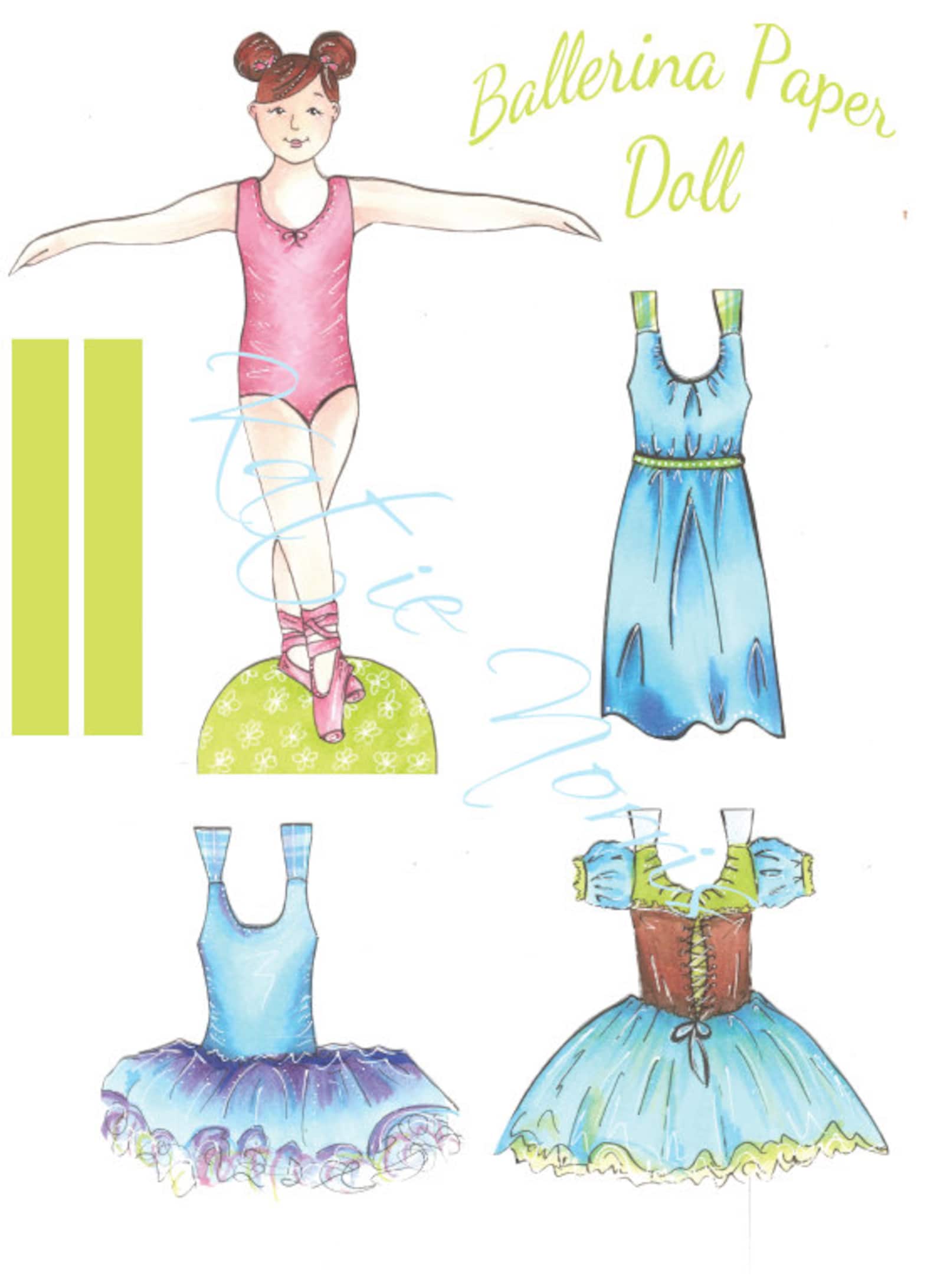Printable Little Dancer Paper Doll - Etsy