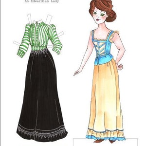 Adaline Printable Edwardian Paper Doll - Etsy