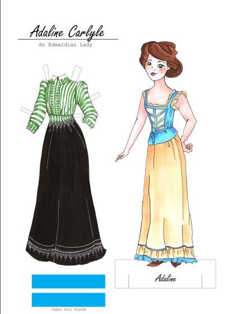 Adaline Printable Edwardian Paper Doll - Etsy