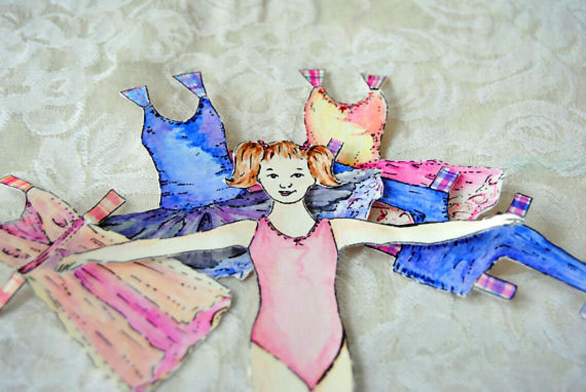 Printable Ballerina Paper Doll - Etsy