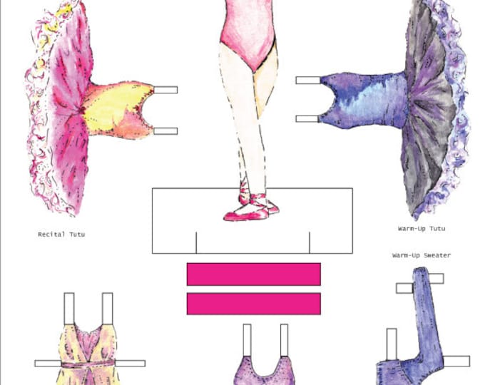 Printable Ballerina Paper Doll - Etsy