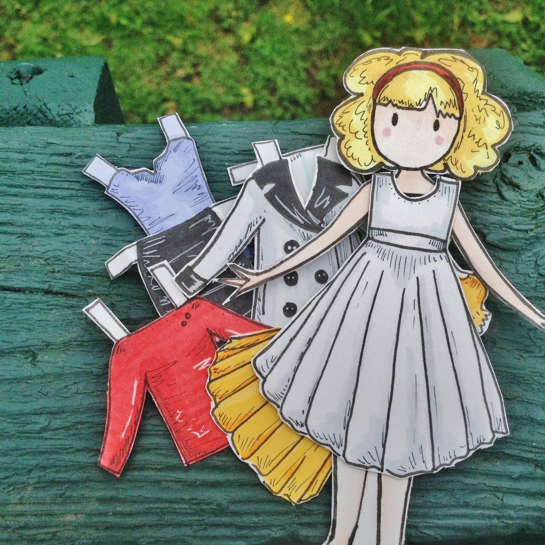 Printable Paper Dolly - Etsy