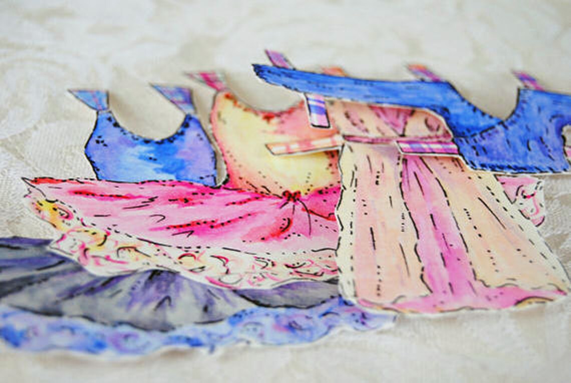 Printable Ballerina Paper Doll - Etsy