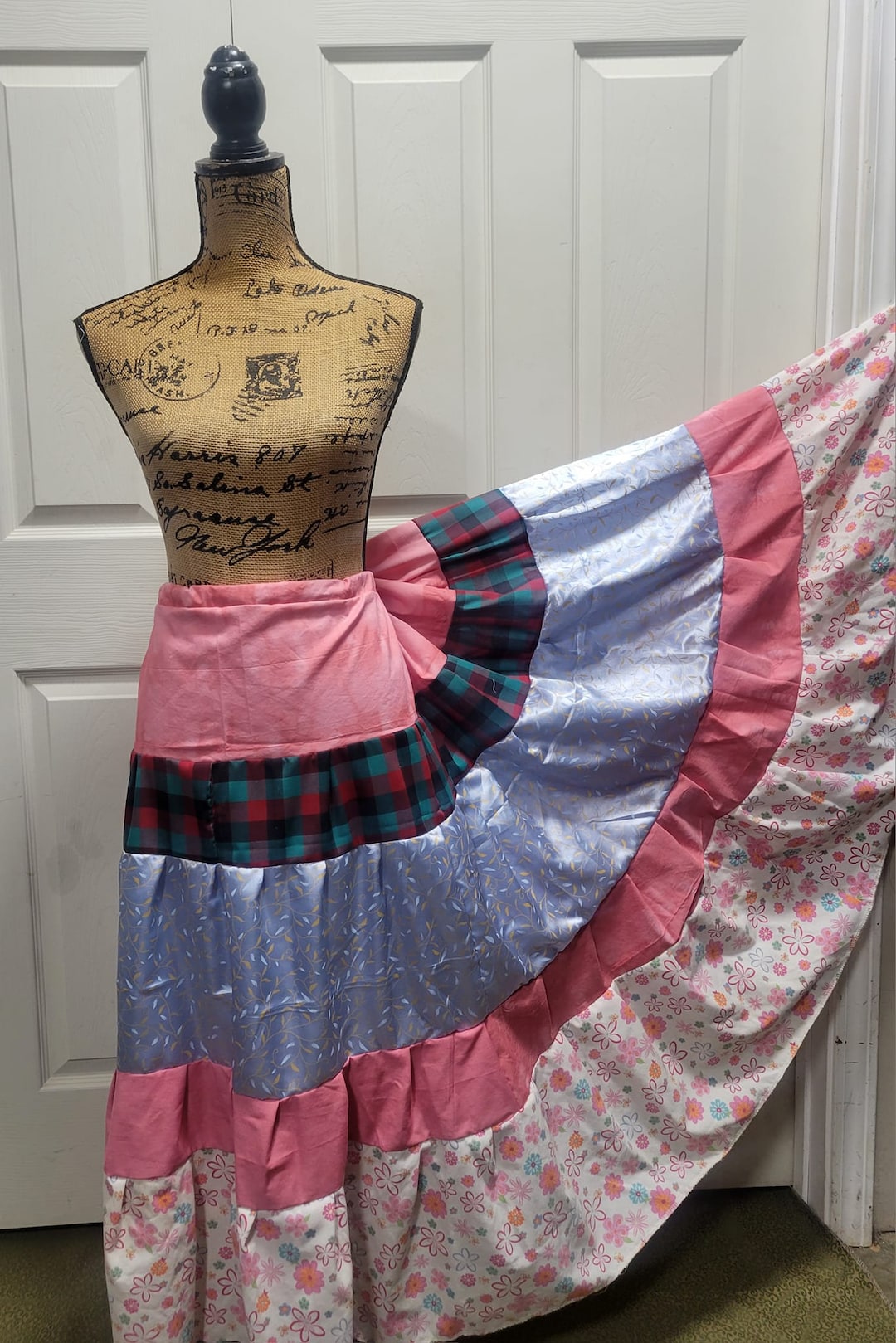 Bohemian Plus Size Renaissance Maxi Skirt, Handmade Gypsystyle Clothing ...