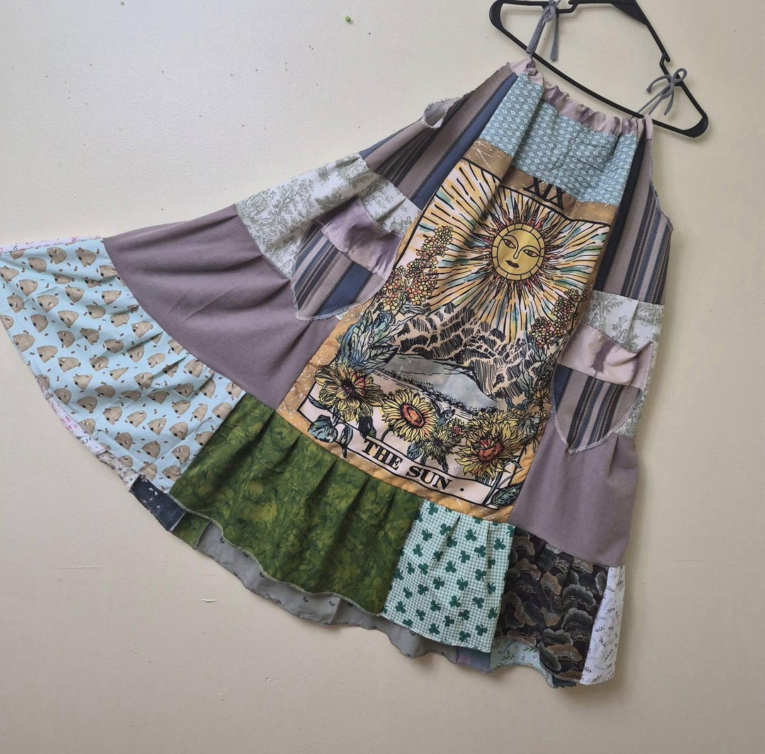 Upcycled Tapestry Dress: Handmade Patchwork Bohemian Hippie Style ...