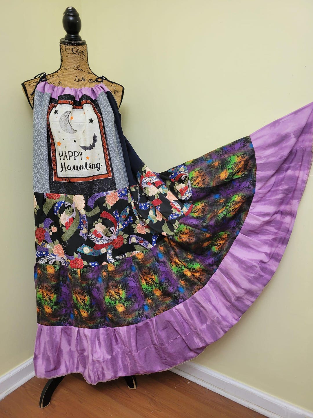 Wearable Art Dress, Handmade Upcycled Tapestry Dress, Patchwork ...