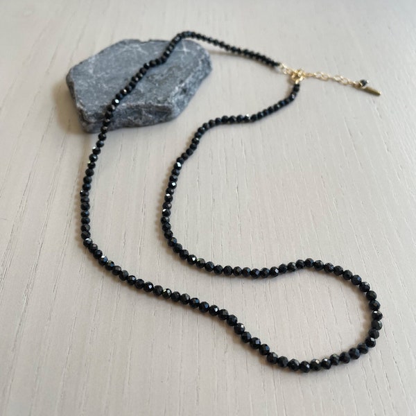 Black Spinel Necklace - Etsy