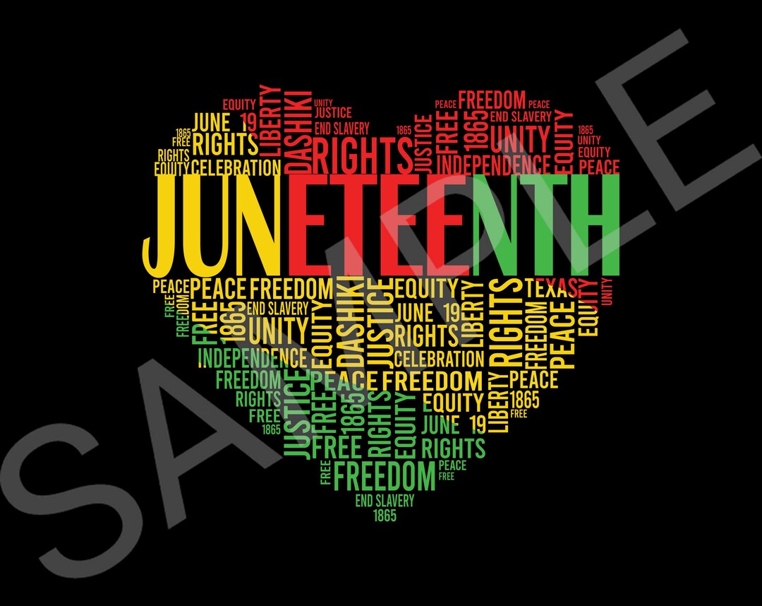 Juneteenth Heart Digital Png File, Instant Download, Black History Afro ...