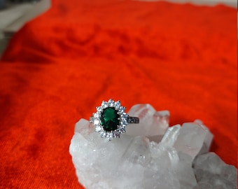 Faux Emerald Ring | Etsy