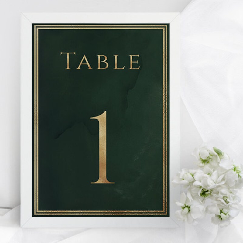 Green Table Number - Etsy
