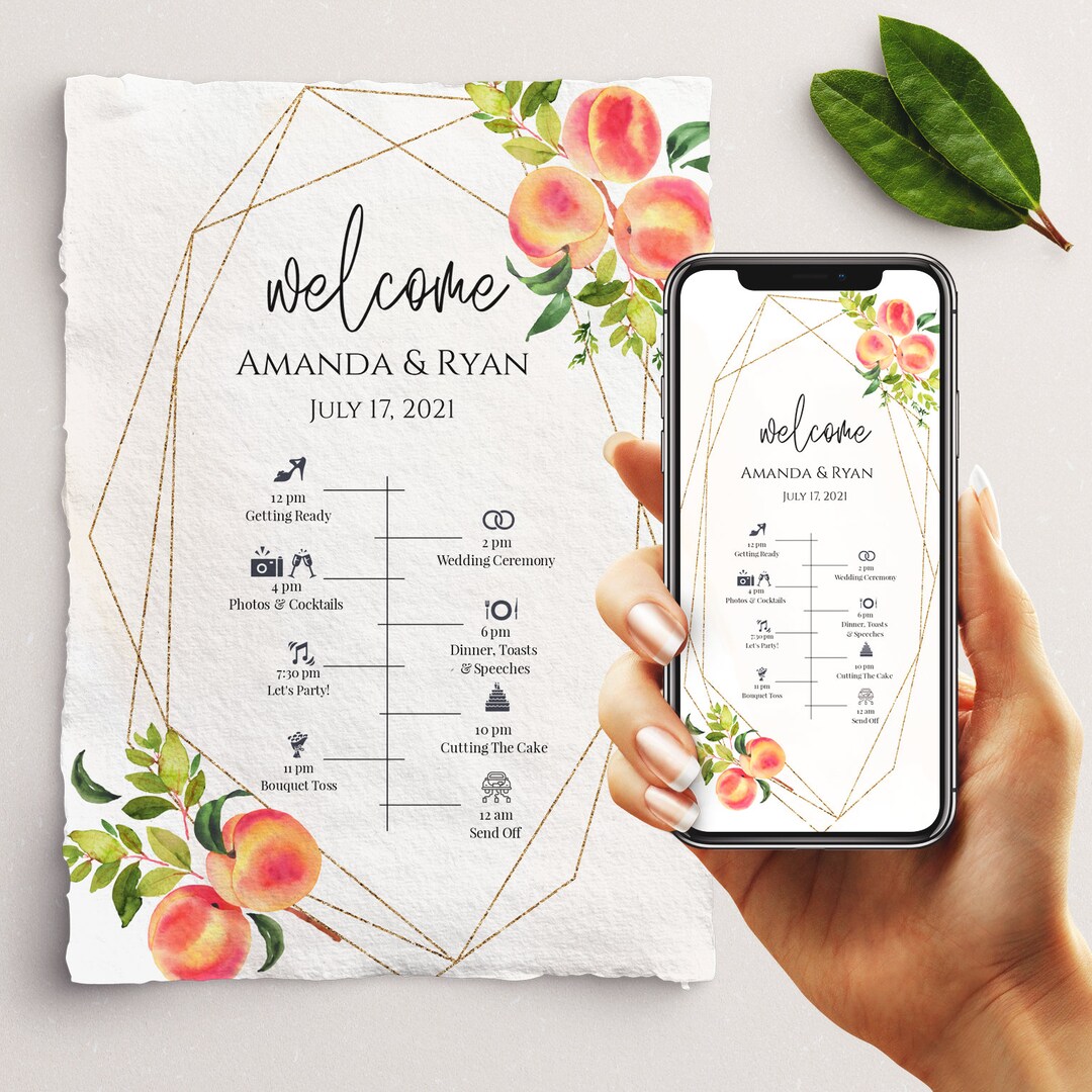 Plantilla de línea de tiempo de boda orden de eventos - Etsy México
