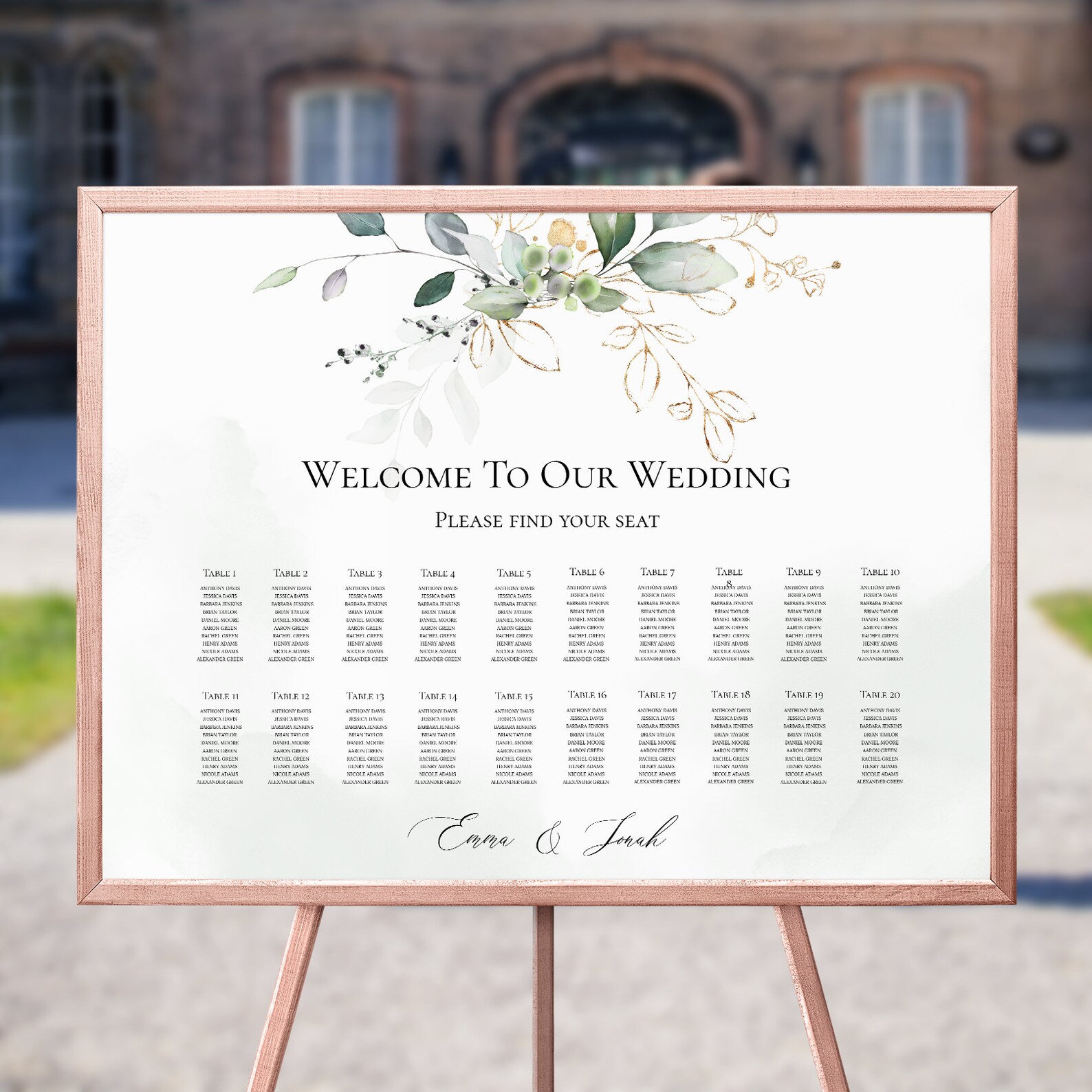 Greenery Wedding Seating Chart Seating Chart Wedding Seating - Etsy