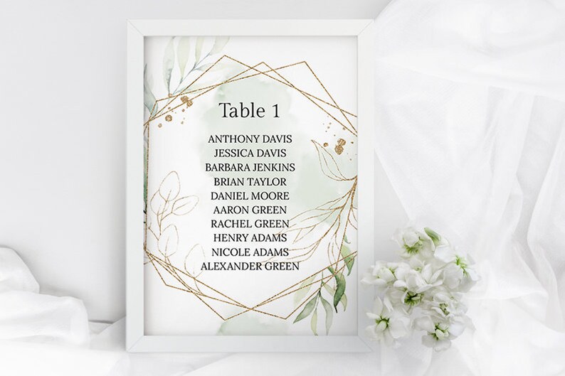 Wedding Seating Chart Template Table Assignment Card Seating - Etsy