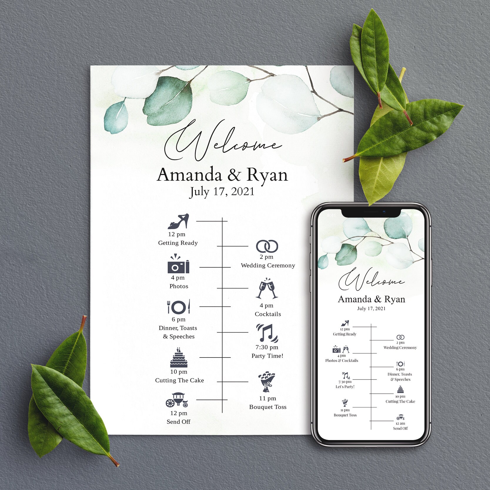 Wedding Timeline Sign Wedding Invitation Order of Events - Etsy