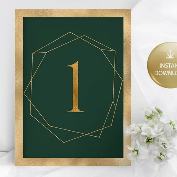 Geometric Table Numbers - Etsy