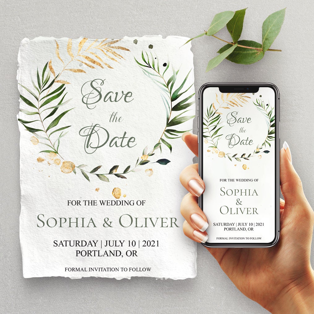 Save the Date Template 4 Different Sizes Digital Save Date - Etsy