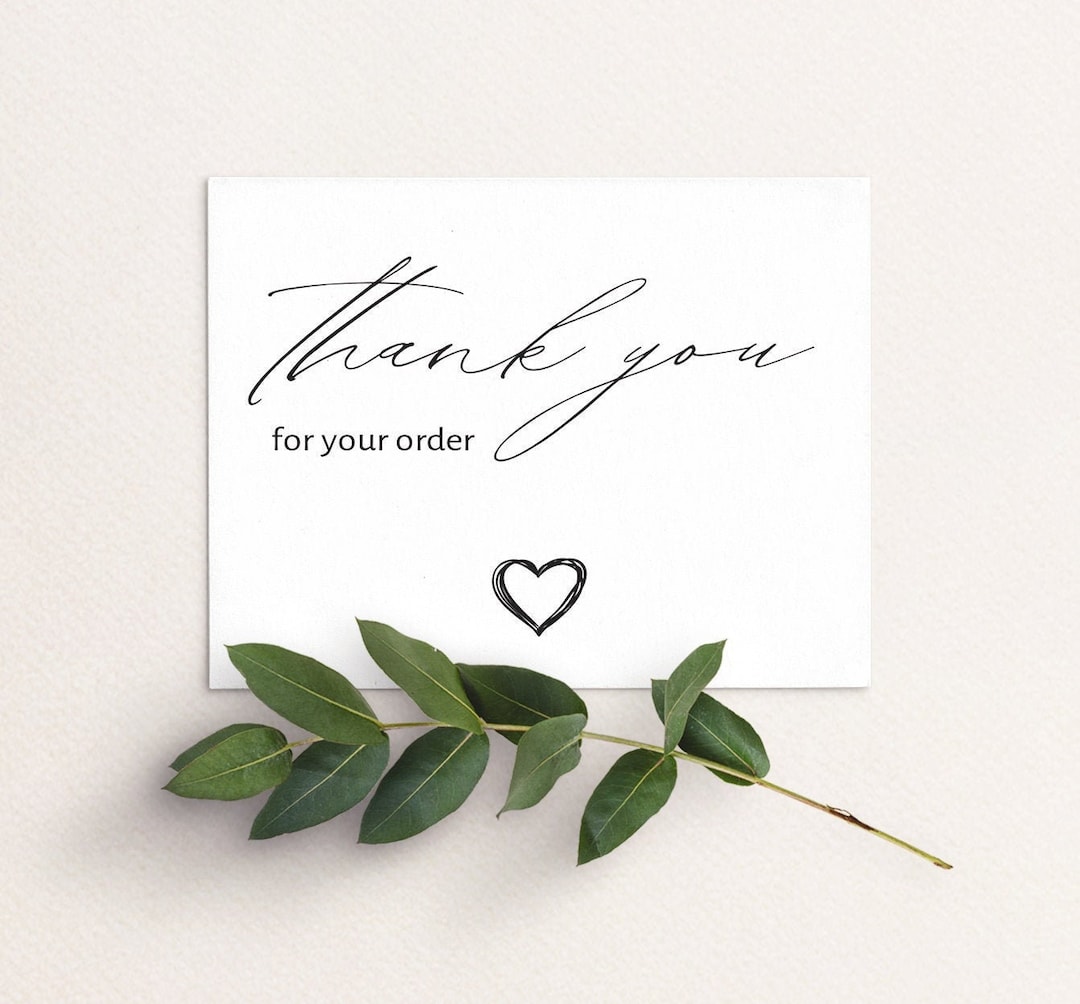 Printable Small Business Thank You Card, Etsy Shop Thank You for ...