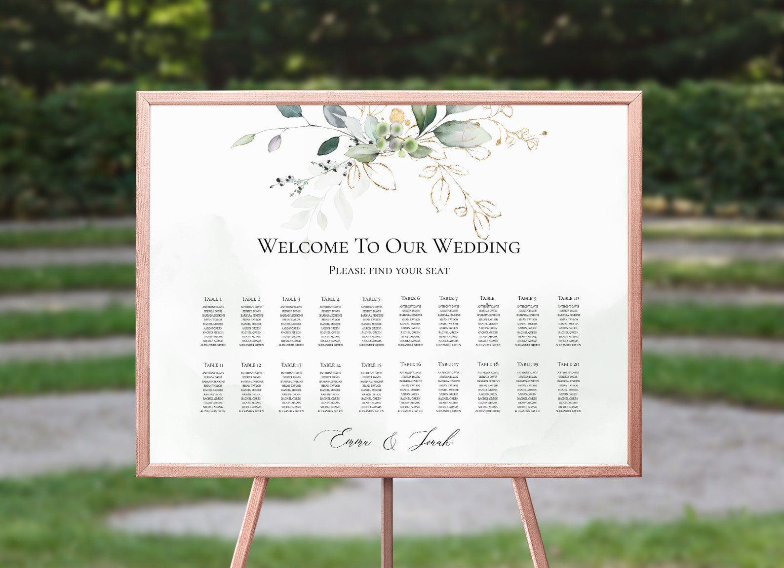 Greenery Wedding Seating Chart Seating Chart Wedding Seating - Etsy