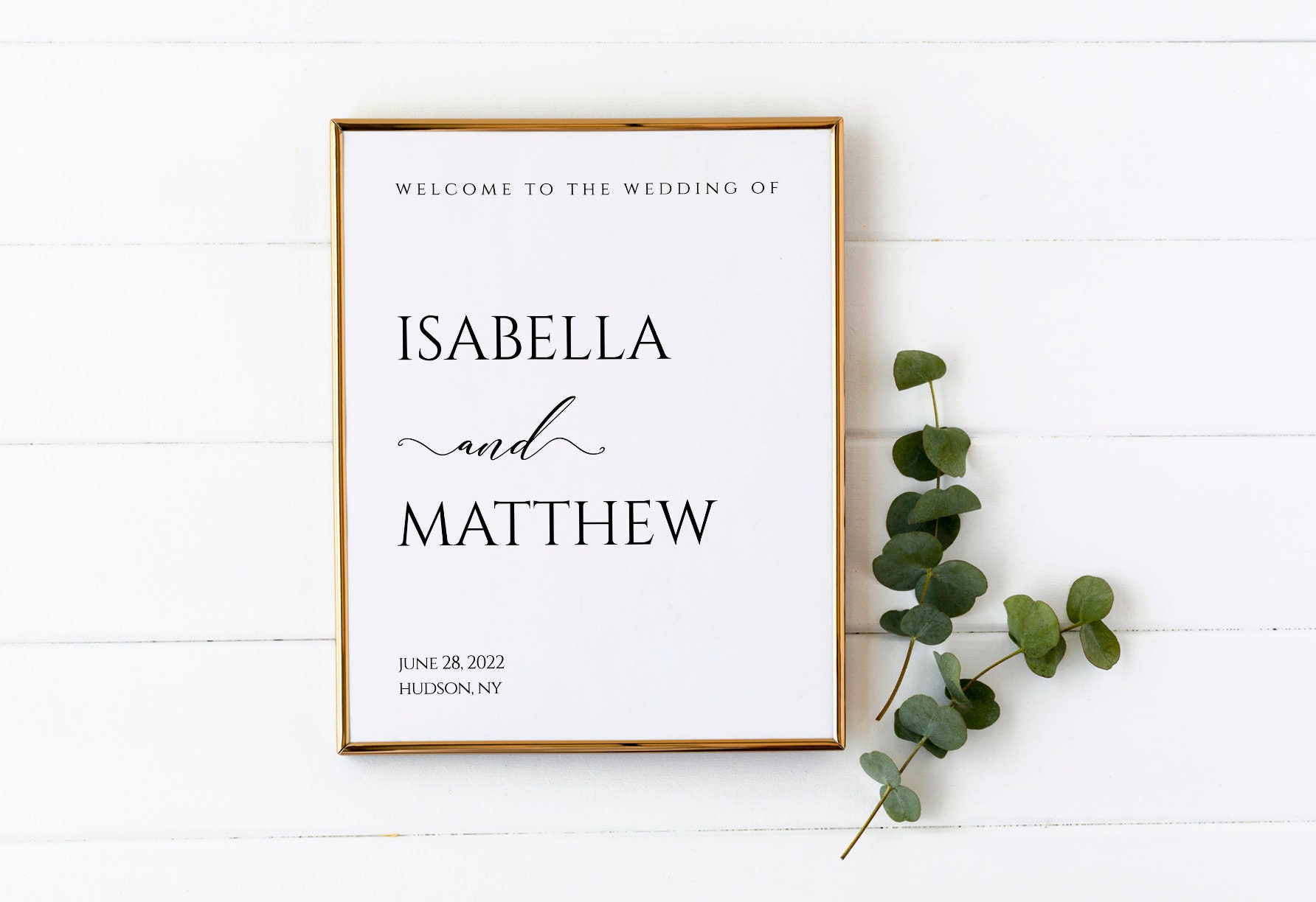 Welcome to Our Wedding Sign Minimalist Wedding Welcome Sign | Etsy