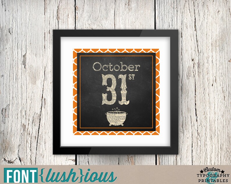 8x8 Printable Oct 31st Halloween Dictionary Art Poster - Etsy
