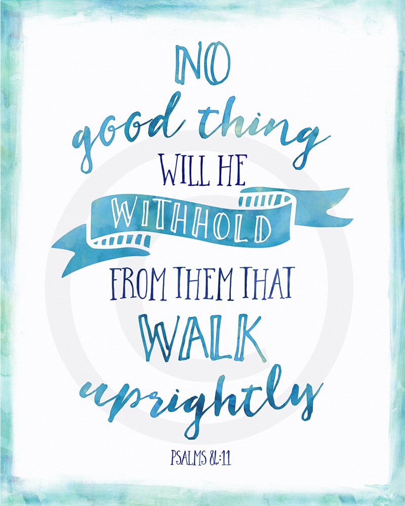 Walk Uprightly 8x10 Printable Watercolor Bible Art - Etsy
