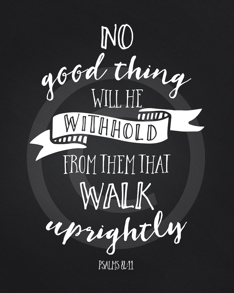 Walk Uprightly 8x10 Printable Bible Art - Etsy