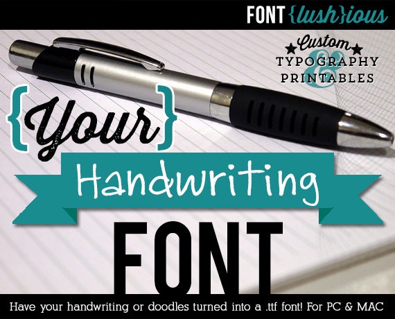 Custom Handwriting Font - Etsy