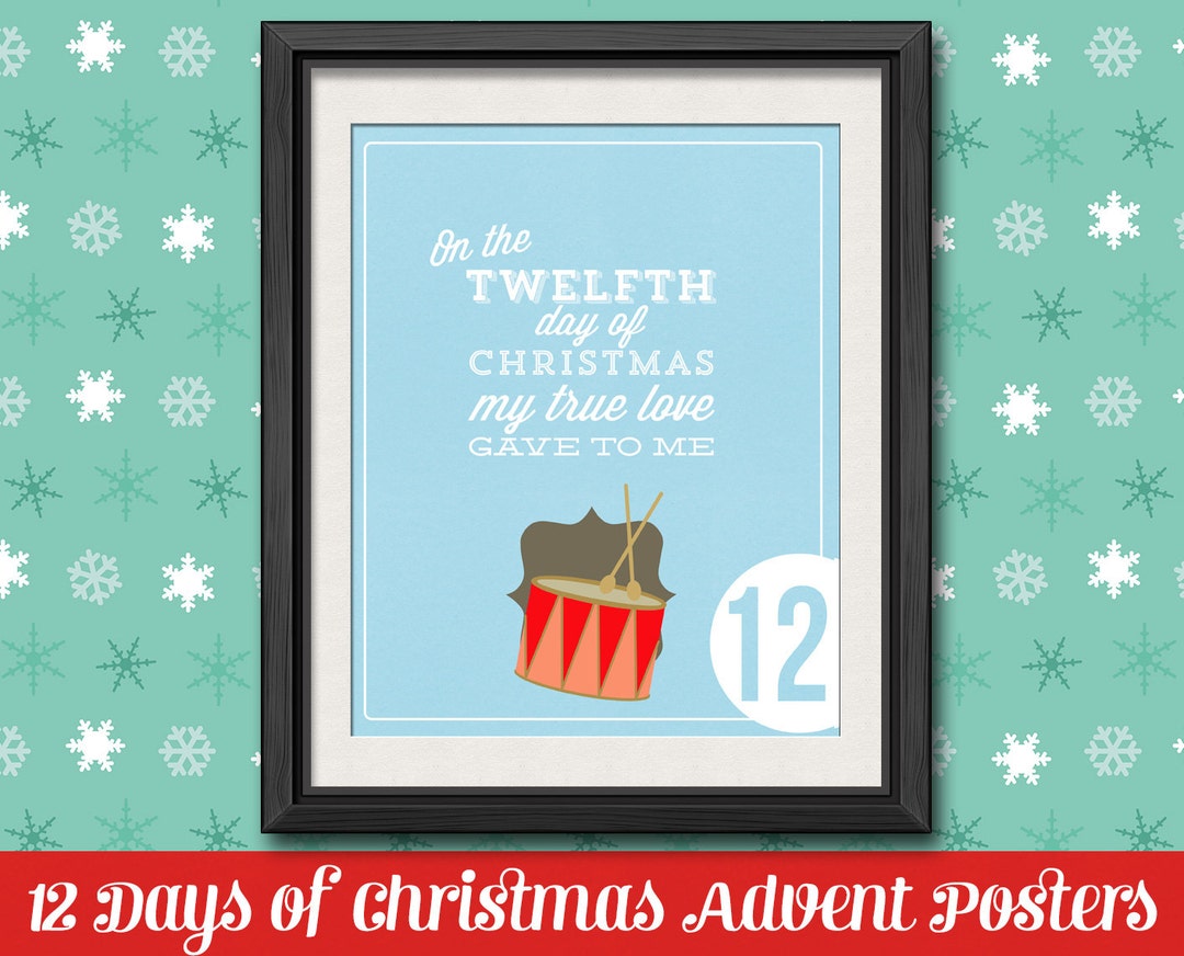 12 Days of Christmas Countdown - 8 X 10 DIY Printable Christmas Advent ...