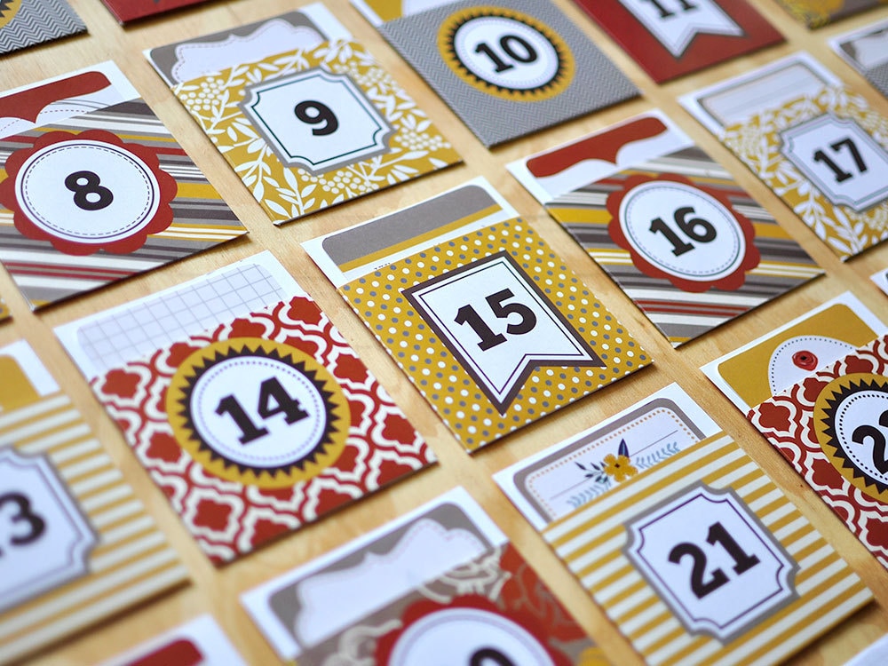 30 Days of Gratitude - DIY Printable Thanksgiving Advent Calendar - Etsy