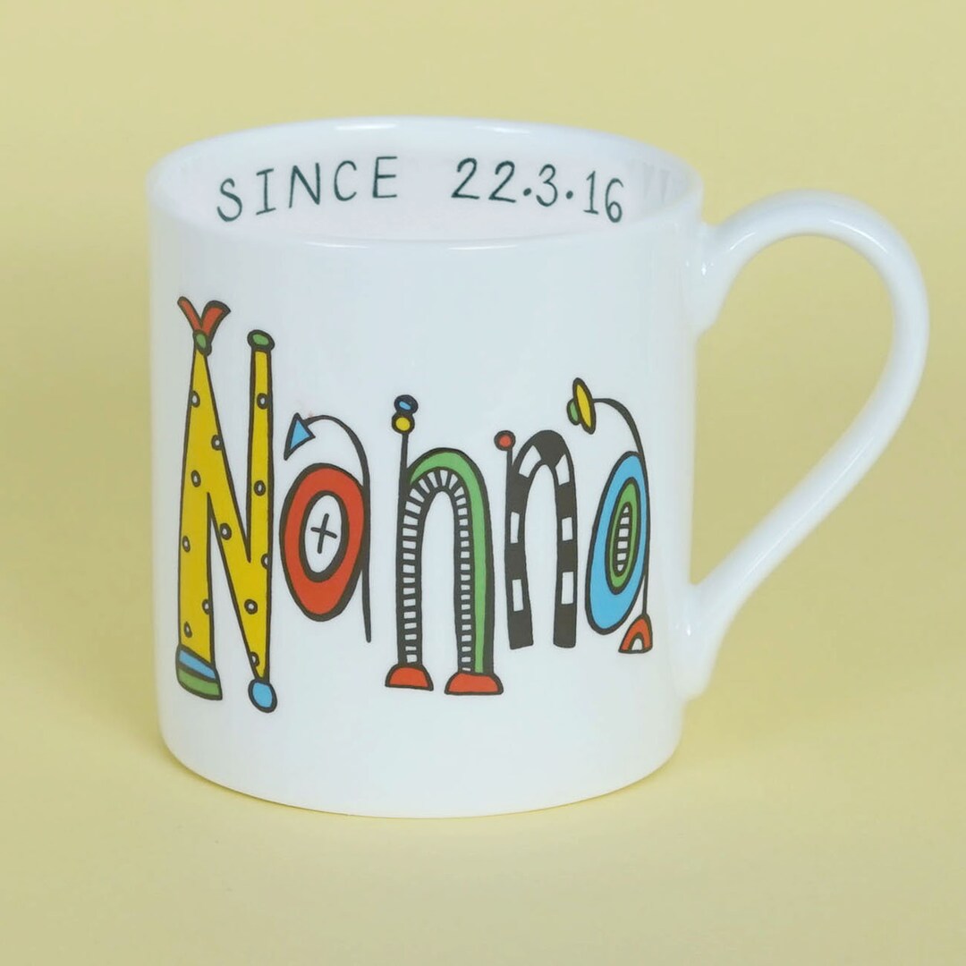 Personalised Nanna Mug, Fine Bone China, Custom Grandma Gift - Etsy UK