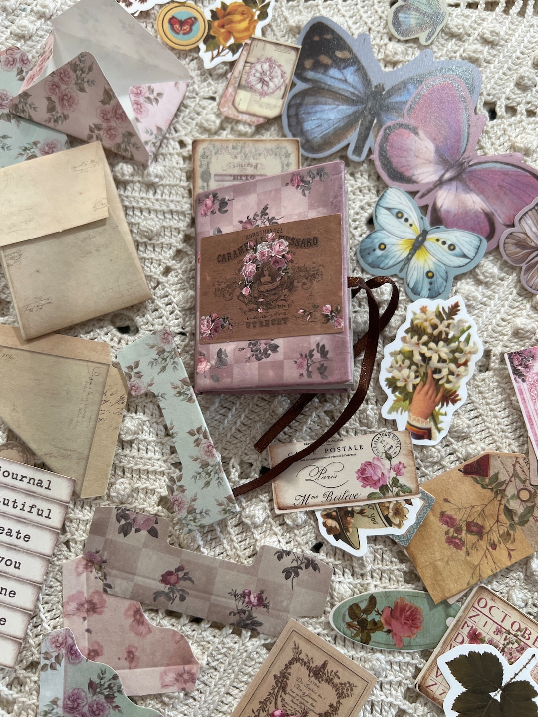 Cutest Tiny Junk Journal Kit,junk Journal,paper Craft,ephemera,paper ...