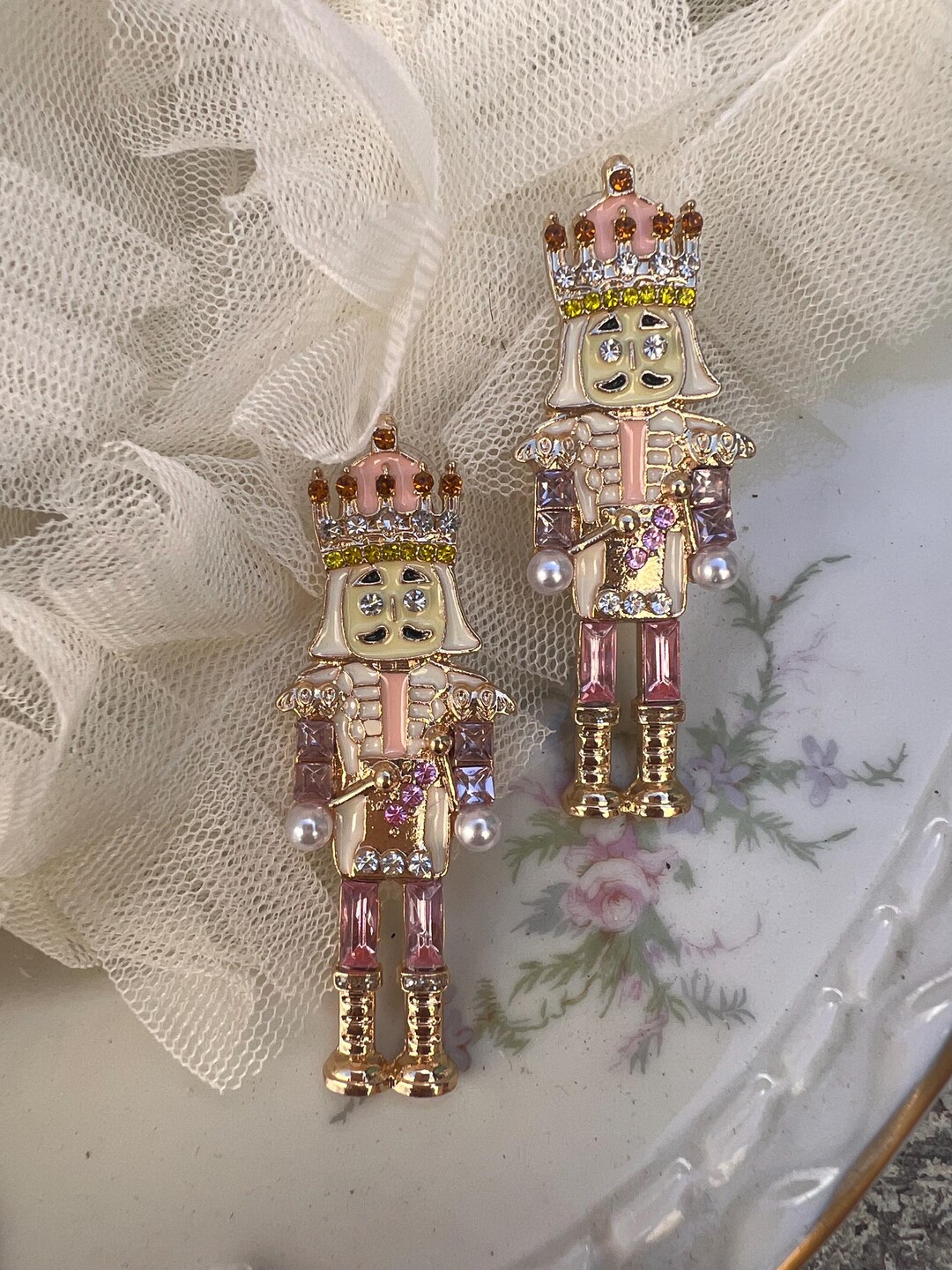 Pink Christmas Jewelry,nutcracker Jewelry,pink Holiday,gift ,boudoir ...