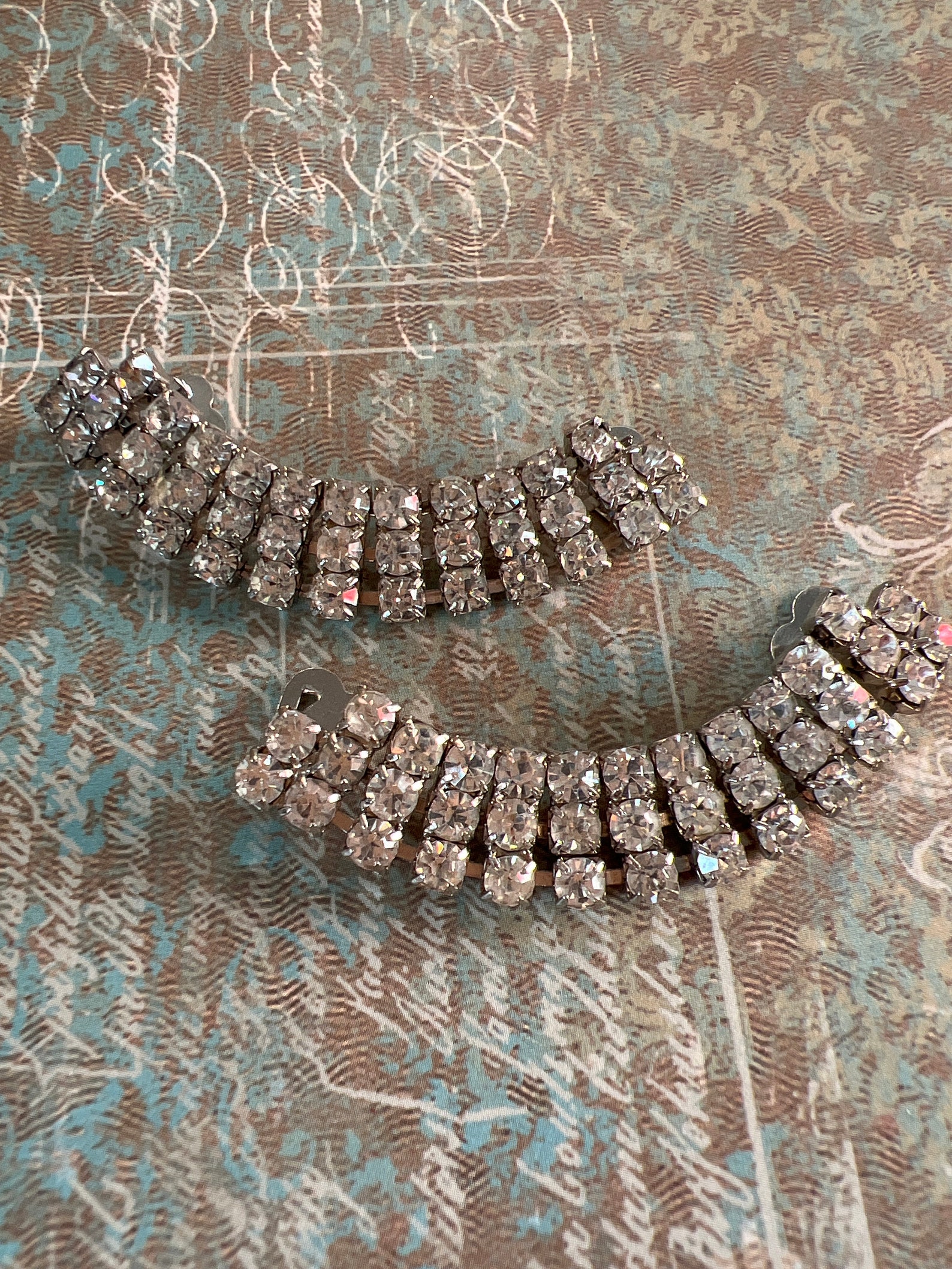 Double Clip Vintage Shoe Clips,vintage Rhinestone Jewelry,old Shoe ...