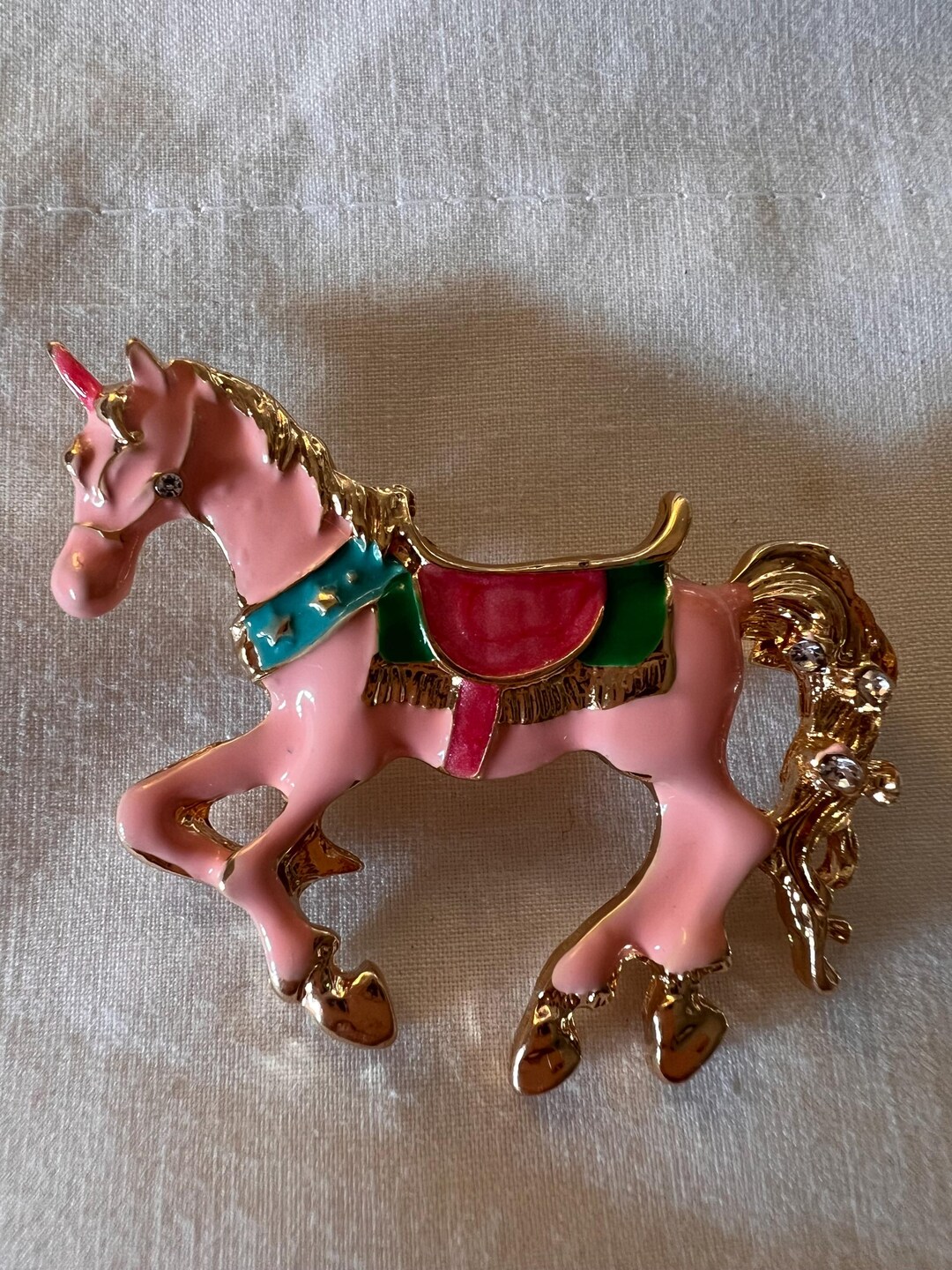 Pink Unicorn Carousel Horse Pin,christmas Gift,birthday Gift,fantasy ...