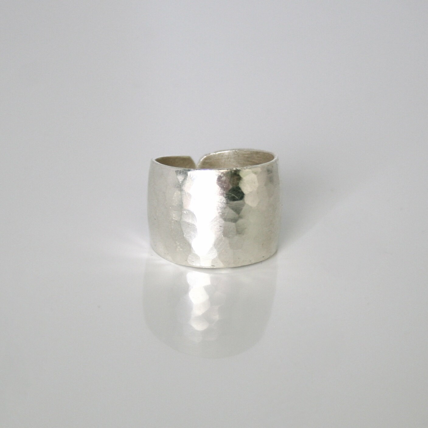 Modern Sterling Silver Wide Taper Band Rings Showcase With Beautiful ...