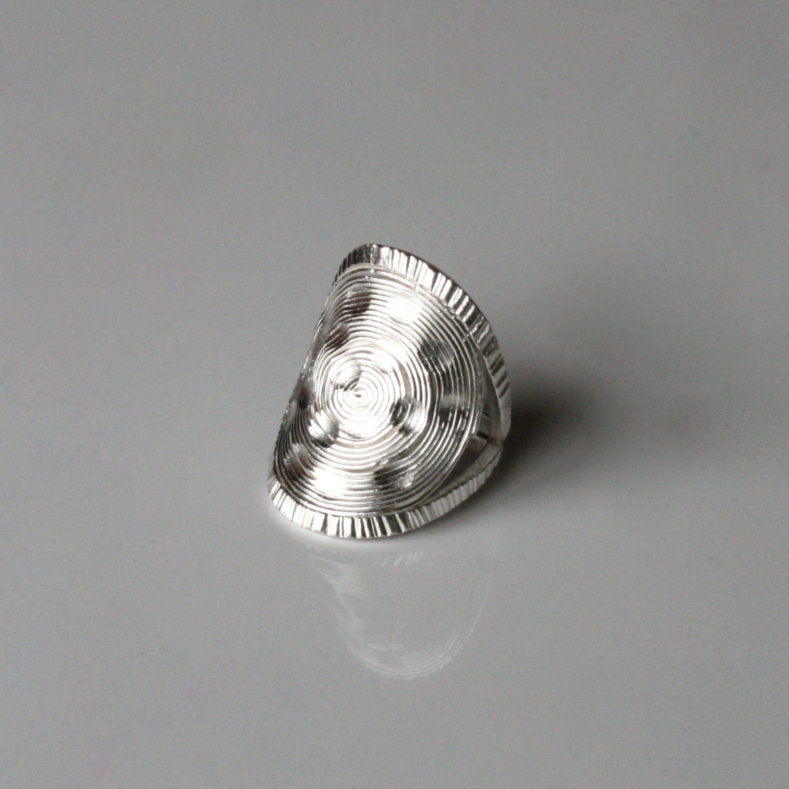 Modern Handmade Sterling Silver Adjustable Ring With a Hand - Etsy