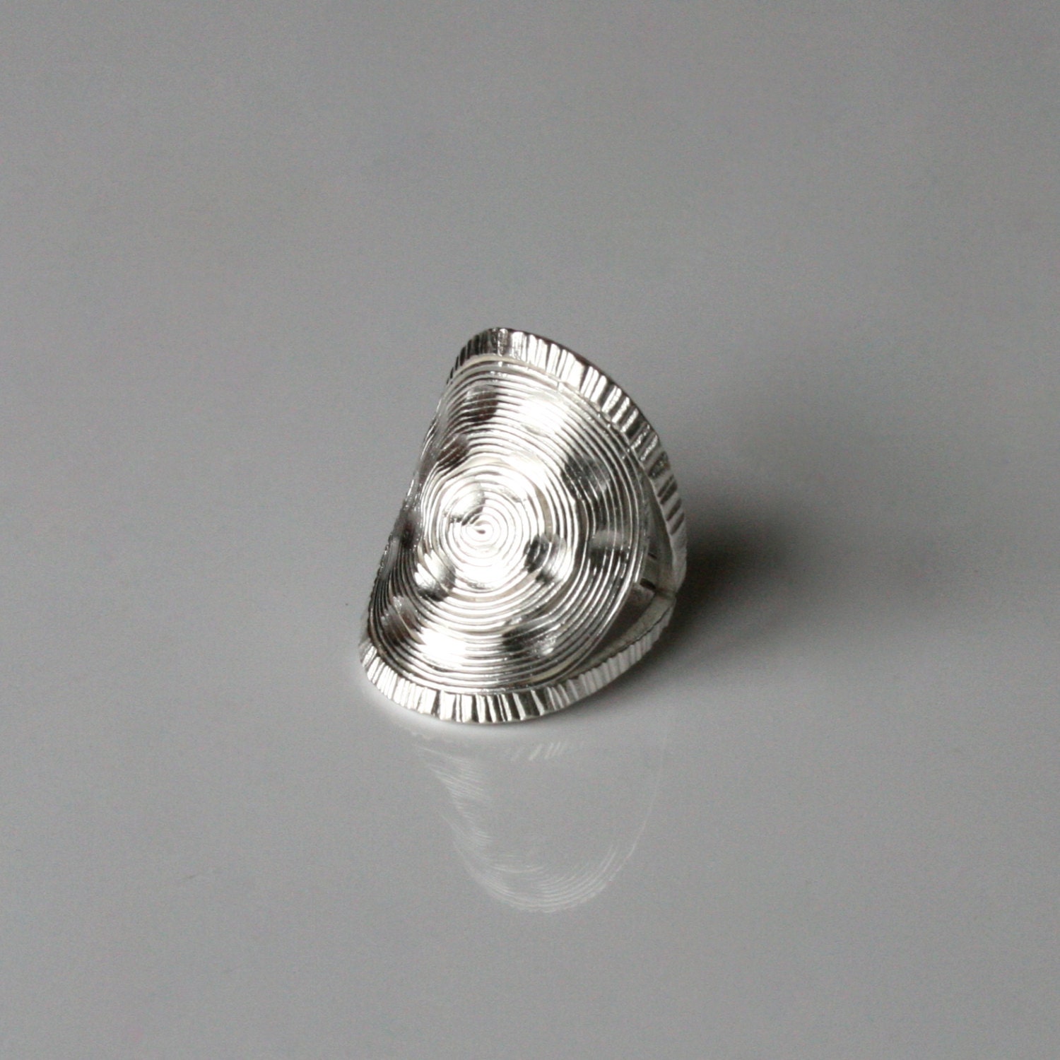 Modern Handmade Sterling Silver Adjustable Ring With a Hand - Etsy