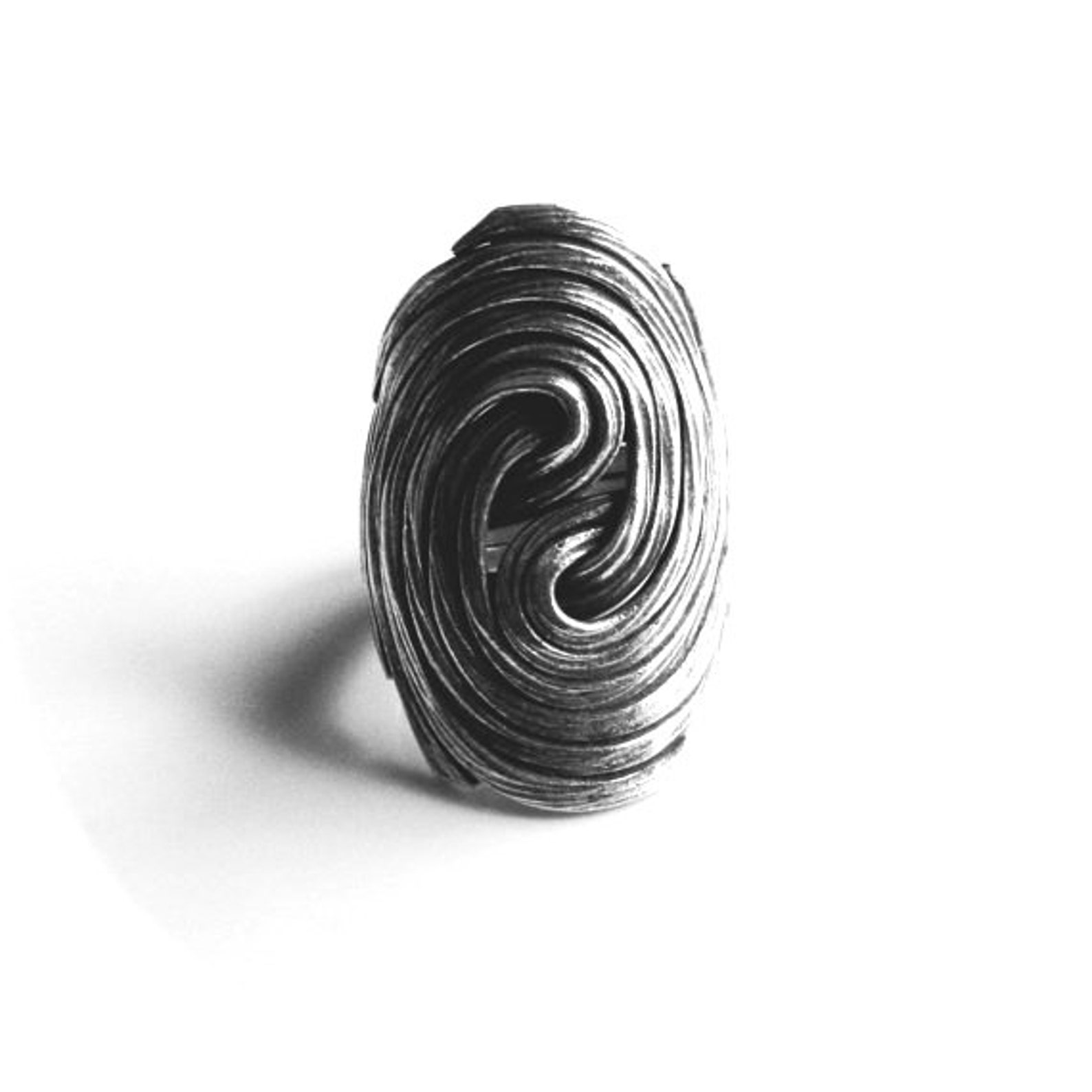 Classic Sterling Cocktail Ring, Unique Design With Ancient Patterns and ...