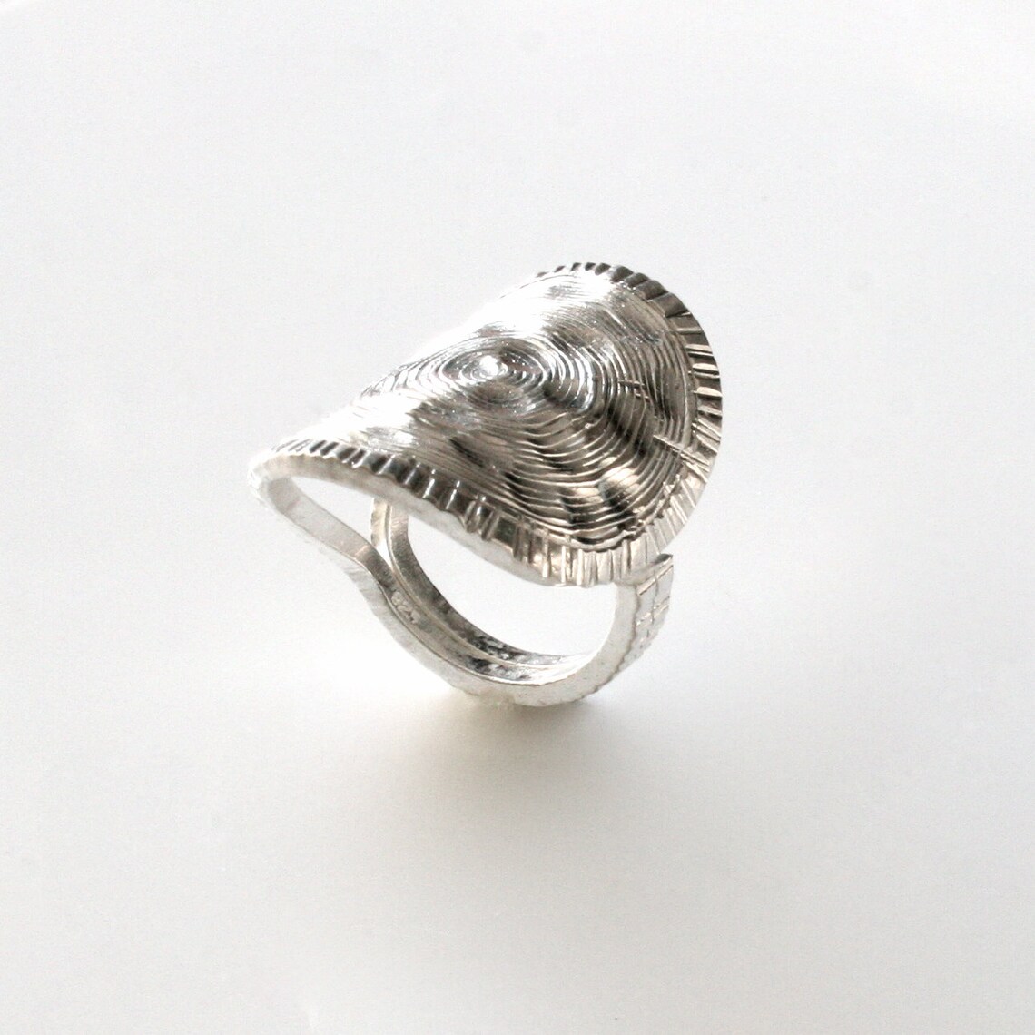 Modern Handmade Sterling Silver Adjustable Ring With a Hand - Etsy