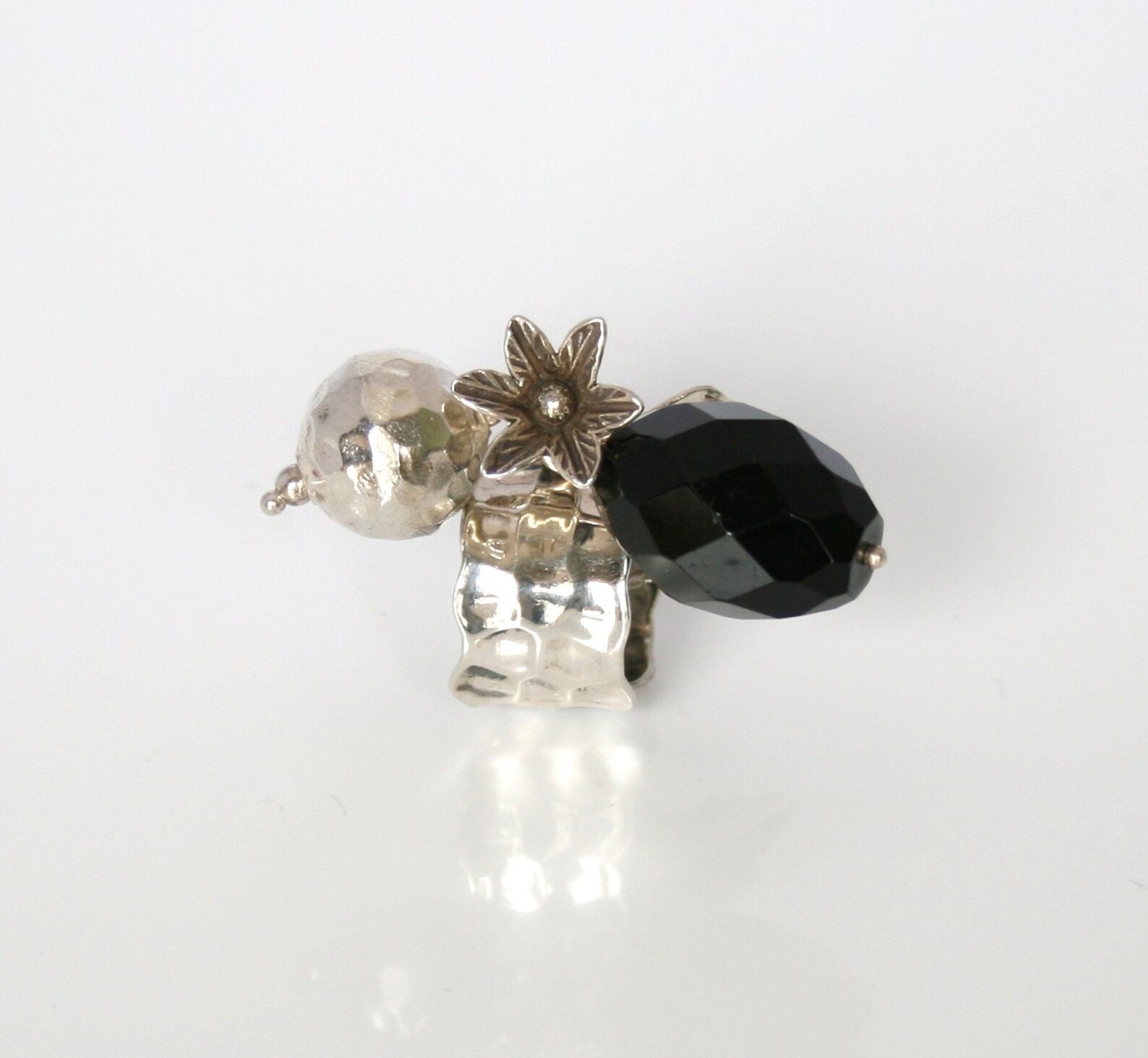 Whimsical Silver Statement Ring With Artistic Movement of - Etsy