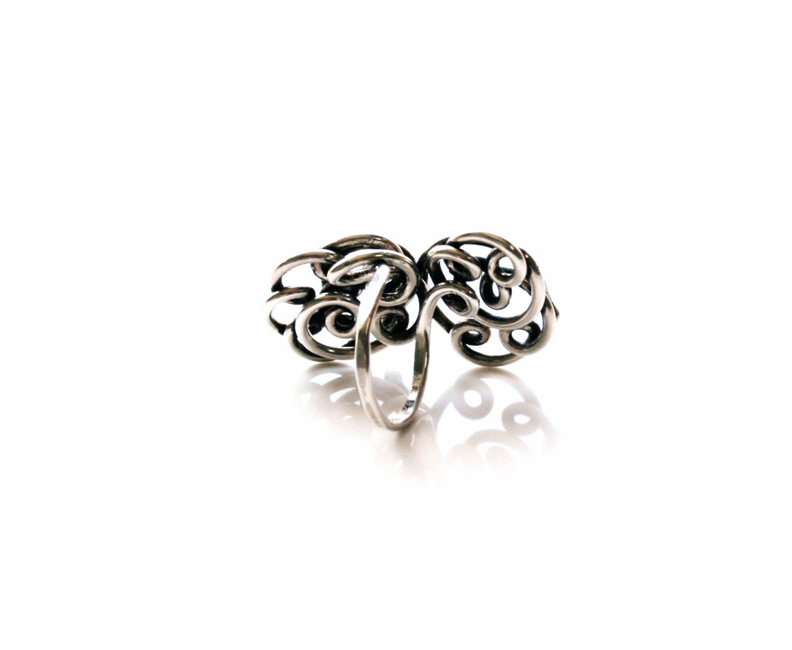 Modern Handmade Hand-wrought Sterling Silver Ring. Beautiful - Etsy