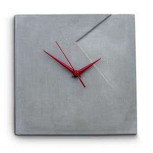 Wall Clock Concrete Contemporary Home Decor Minimalist Modern Design - Etsy